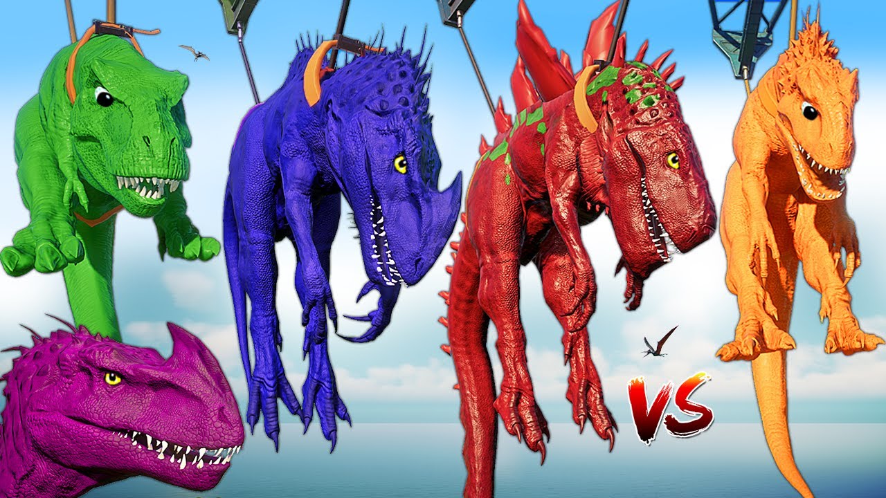FLASH Alien Malusaurus & Tarbosaurus Vs Indoraptor & T-REX Dinosaurs ...