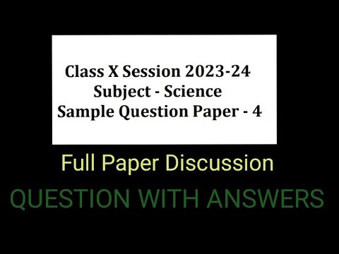 Sample paper of science Class -10th 2023-24 set-4 Questions with ...