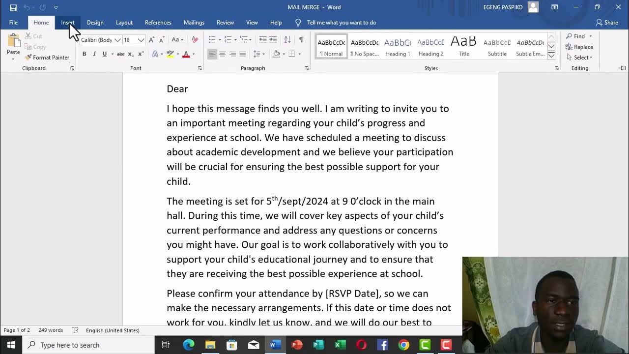 Mastering Mail Merge in Microsoft word. step by step guide - YouTube