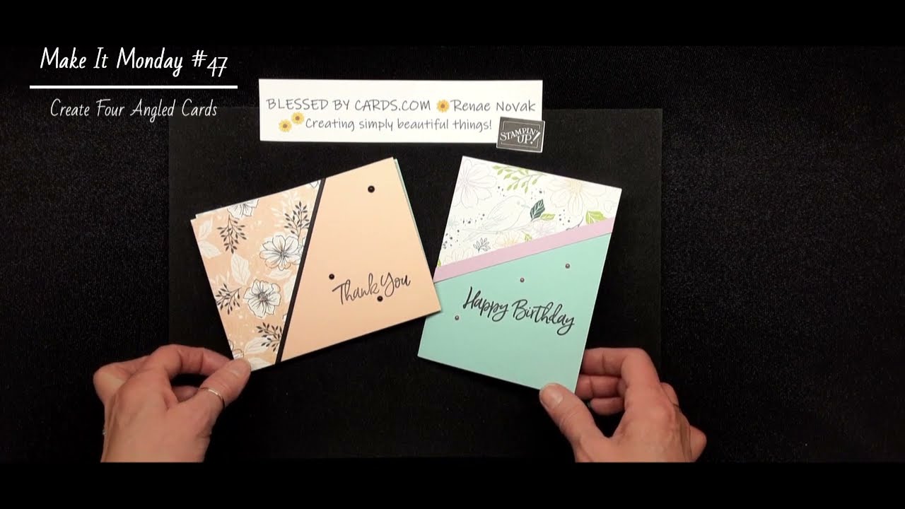 Fun with Angled Cards Make it Monday #47 - YouTube