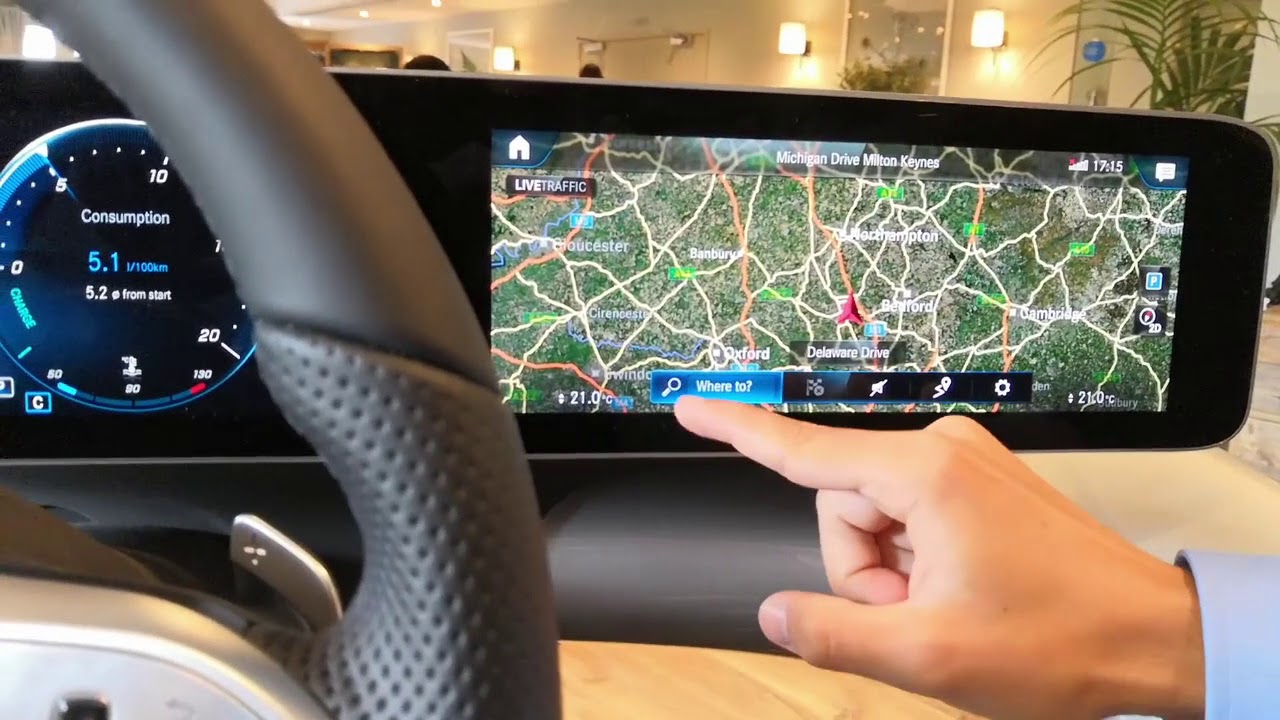 Mercedes A-Class digital interface: MBUX - YouTube