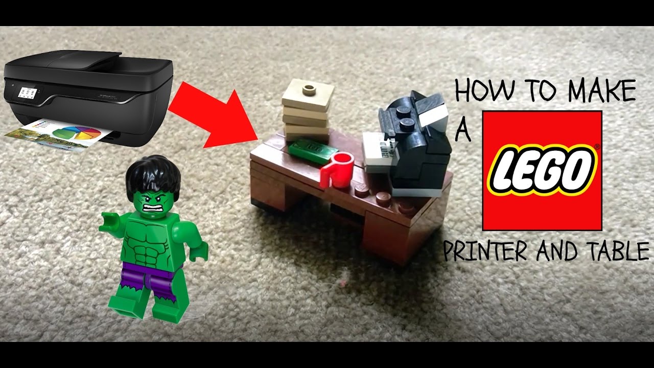 How to make a Lego printer and table - YouTube