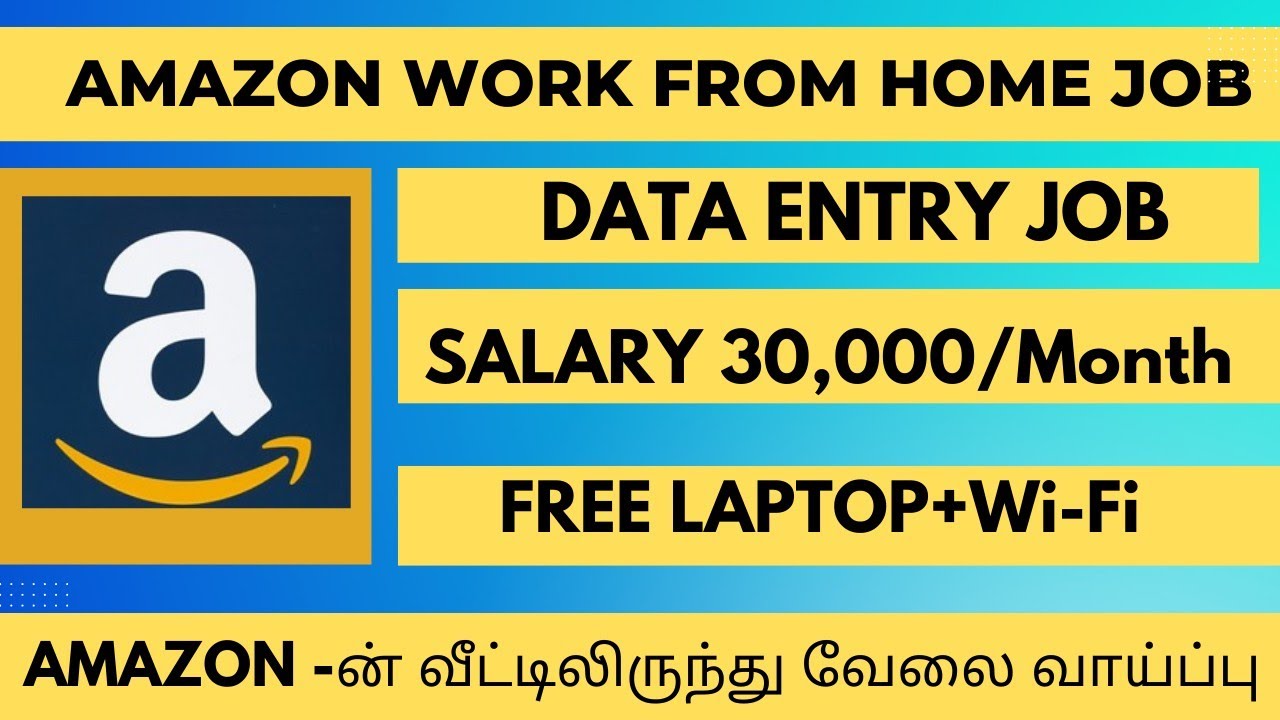 AMAZON | WORK FROM HOME JOB | SALARY 30,000 | DATA ENTRY WORK ...