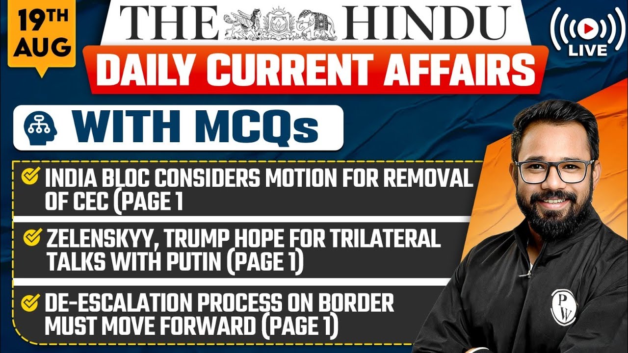 19 Aug Current Affairs | The Hindu Analysis | Current Affairs Today ...