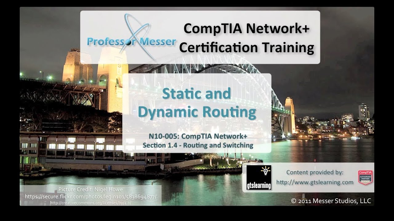 Static and Dynamic Routing - CompTIA Network+ N10-005: 1.4 - YouTube