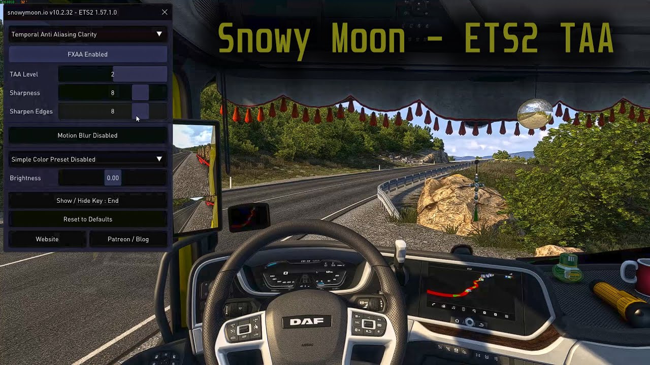 [ETS2 1.57] Snowy Moon TAA installation & gameplay | ETS2/ATS TAA - YouTube
