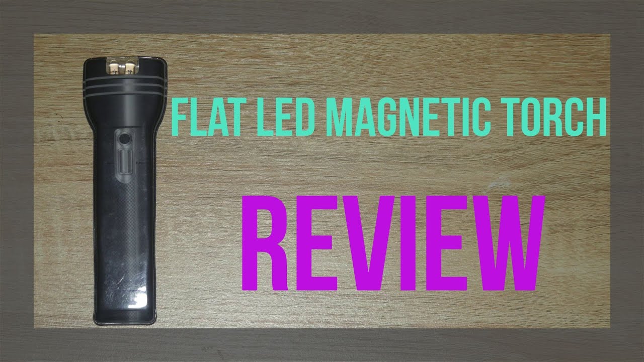 Flat LED Magnetic Torch Review. 4K - YouTube