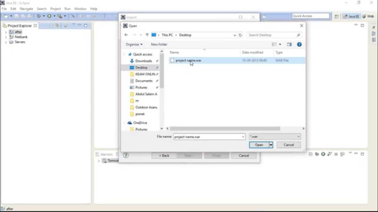How to import war file to eclipse - YouTube