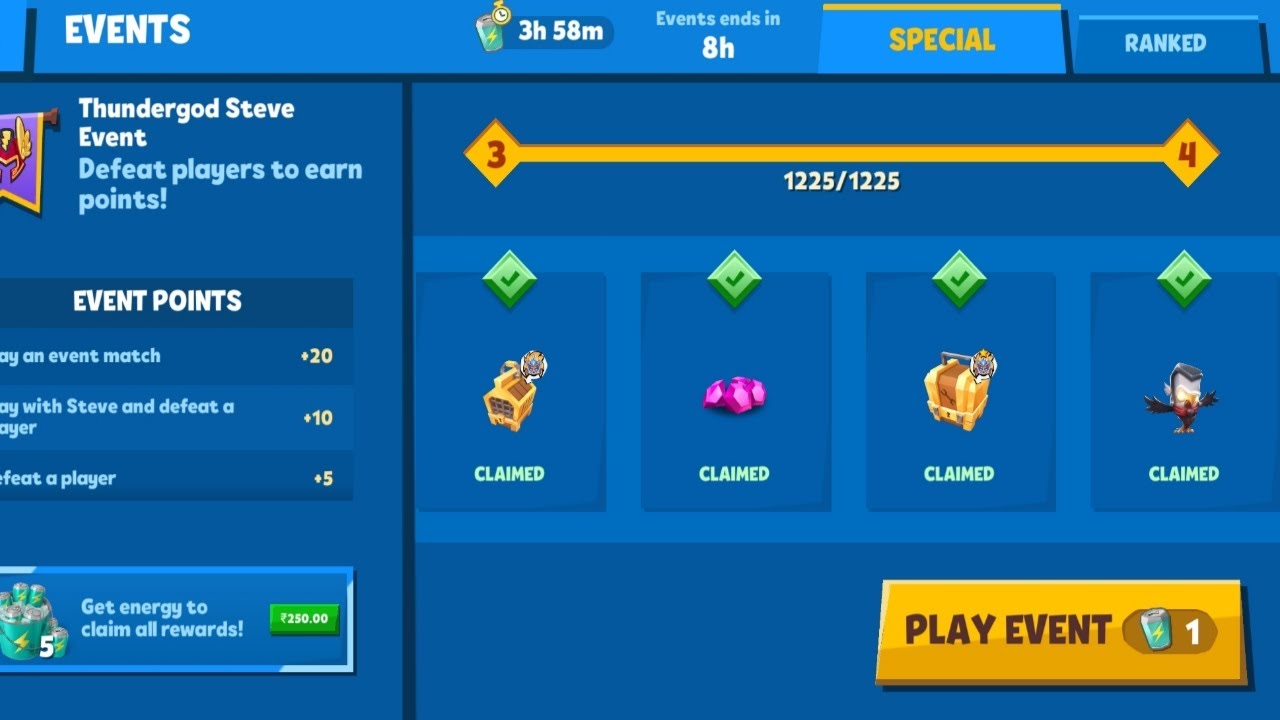 zooba new event thunder god steve skin open gameplay head hunter - YouTube