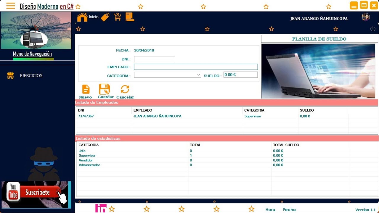 Planilla de Sueldo de Empleados con Visual Studio 2017 C# | 2017 - YouTube