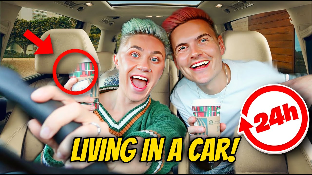 LIVING IN OUR CAR FOR 24 HOURS *Challenge* - YouTube