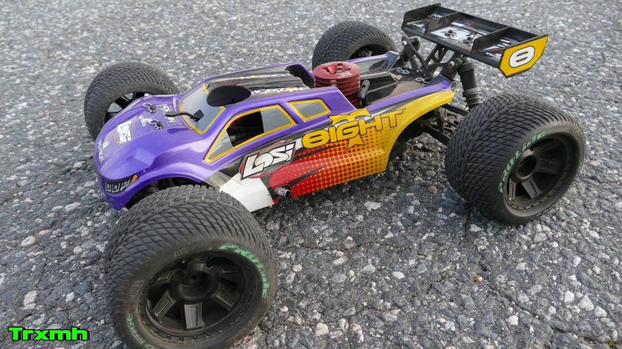 Losi 8ight-T Nitro Truggy Road Rage Tires - YouTube