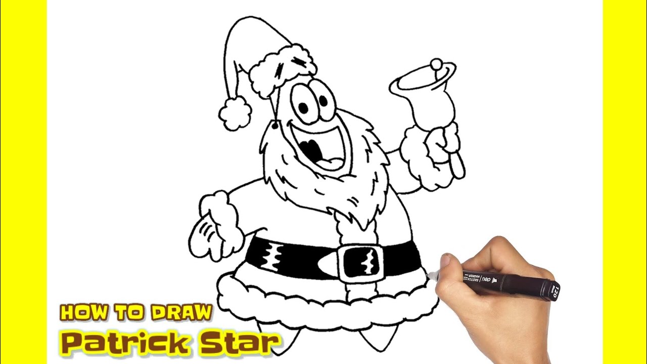 Timee to draw Patrick Star Santa Claus / Happy Merry Christmas 2023 ...
