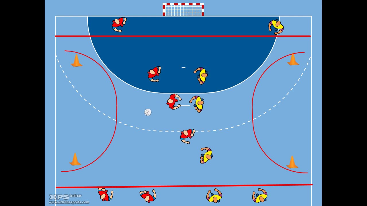HANDBALL 100X100 LANZAMIENTO EN APOYO JUEGO 3X3 - YouTube