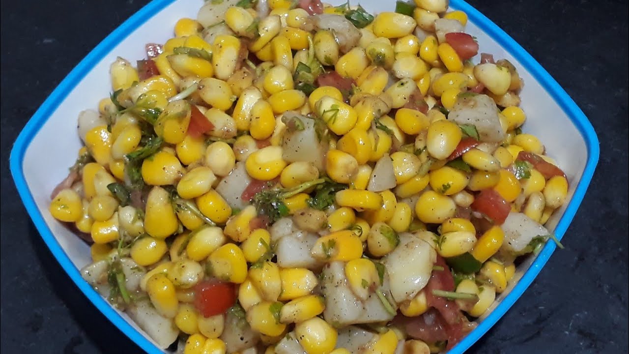 easy recipe of sweet corn chaat evening snack #sweetcornchat #sweetcorn ...