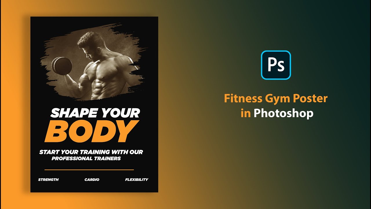 Fitness Gym Poster in Photoshop Tutorial in Hindi Photoshop Tutorial ...
