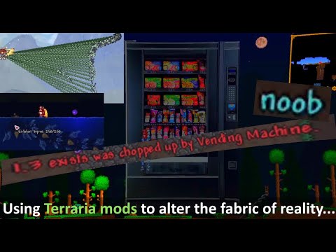 Vending machine in Terraria. (Cursed Terraria mod to break the game ...