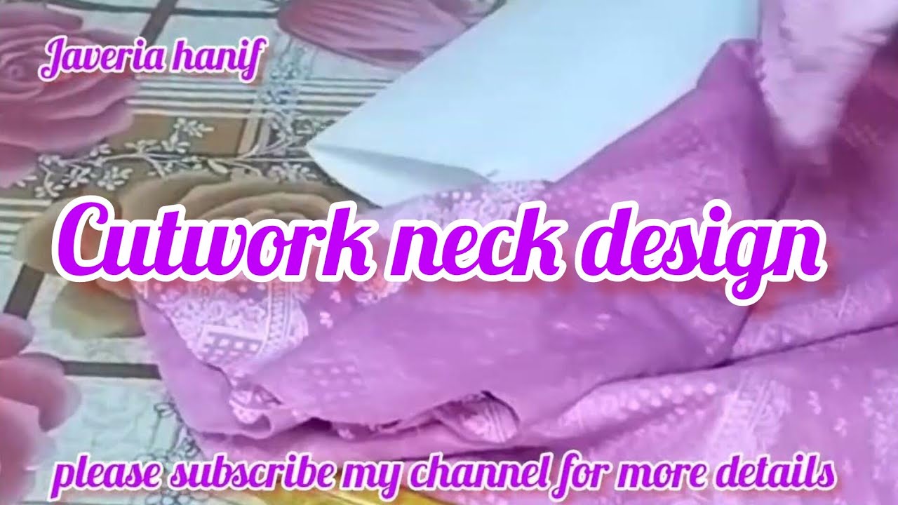 Beautiful neck design with cutwork cutting stitching/Latest neck design ...