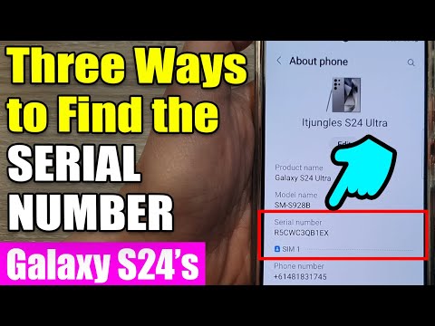 Three Ways to Find the SERIAL NUMBER on Galaxy S24/S24+/Ultra - YouTube