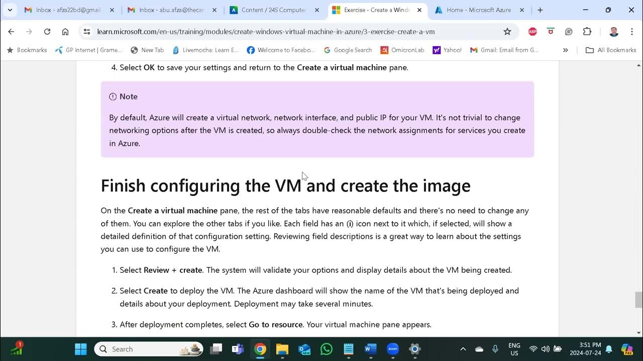 Create a Virtual Machine using Microsoft Azure Sandbox. - YouTube