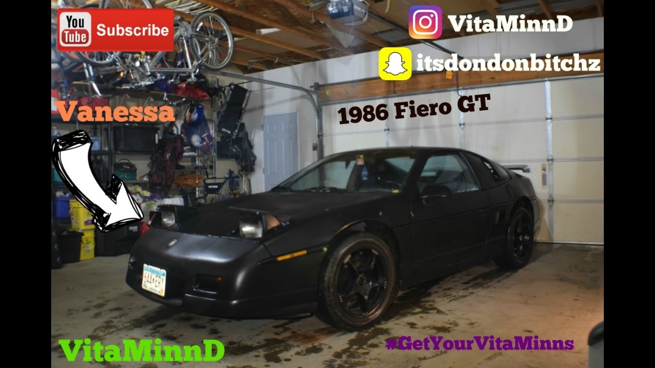 Blacked Out!! Lowered 1986 Fiero GT!! - YouTube