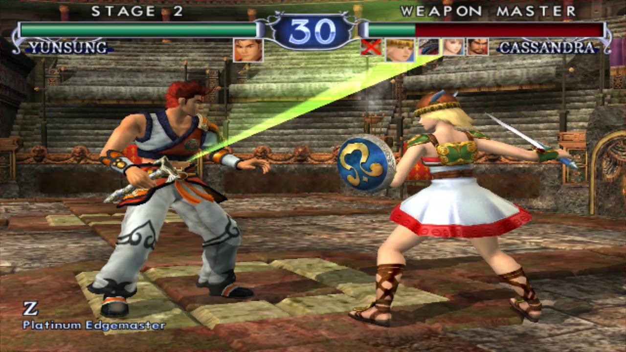 Soul Calibur II NGC - Weapon Master Chapter 6 Stage 2 (YunSung Han ...
