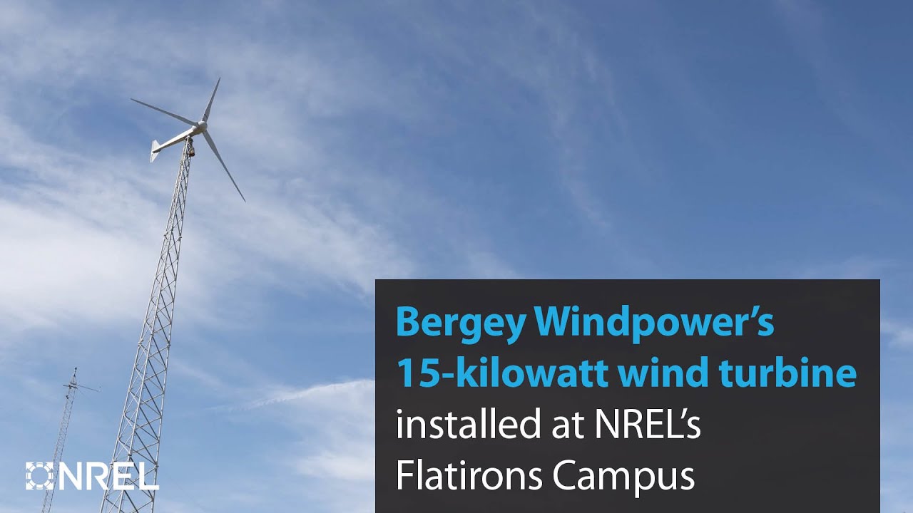 Bergey Windpower’s 15-kilowatt wind turbine installed at NREL’s ...