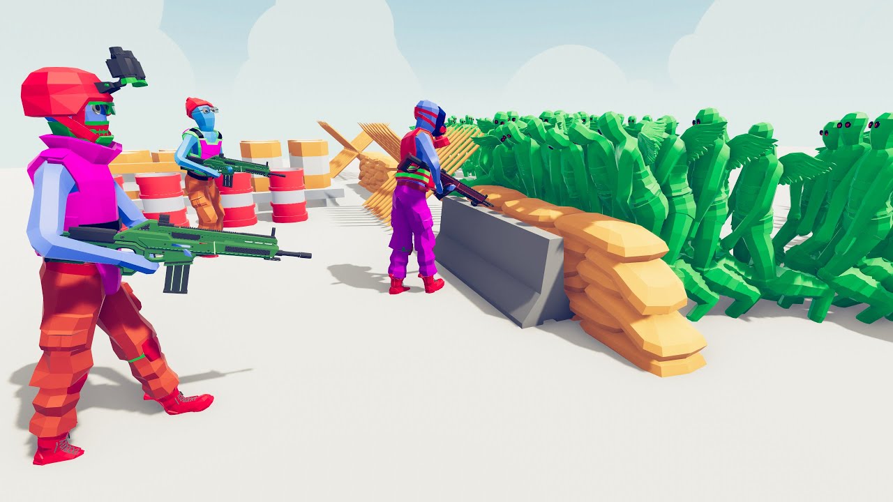 Zombie 100 Units vs Army Soldier - Totally Accurate Battle Simulator ...