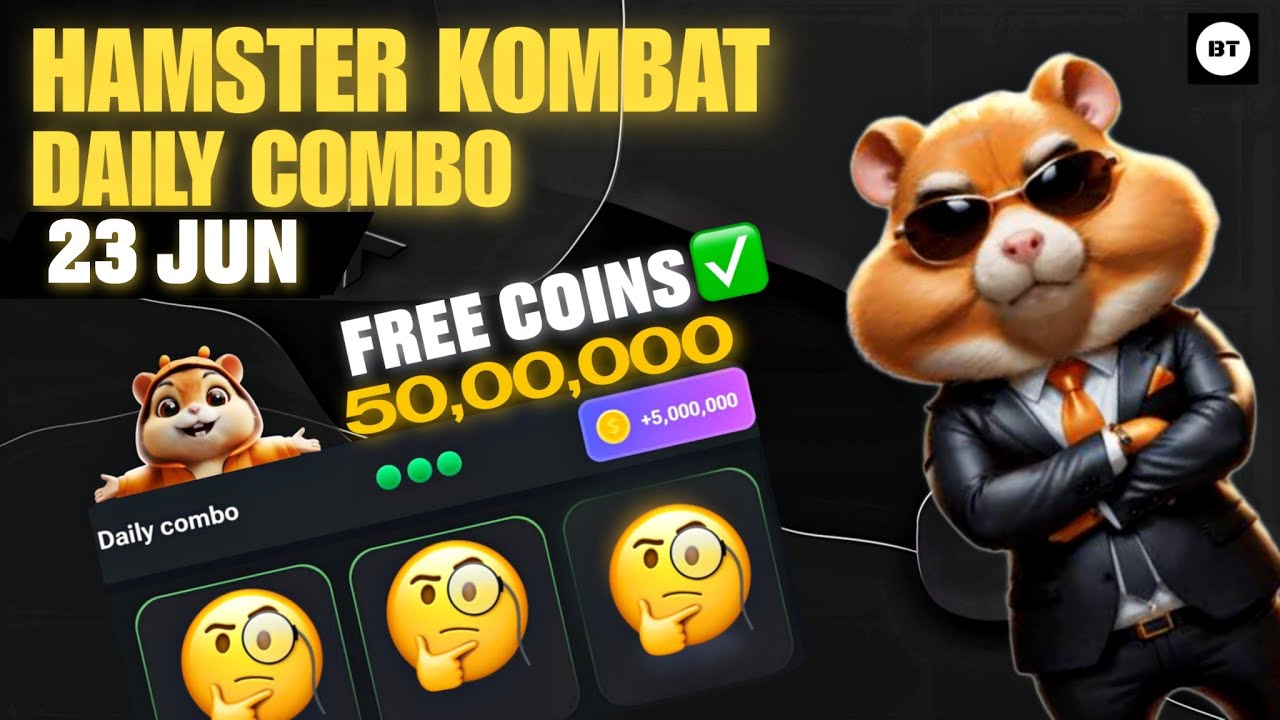 Hamster Kombat Daily Combo 23 Jun Free 50,00,000 Coins 100% Working ...