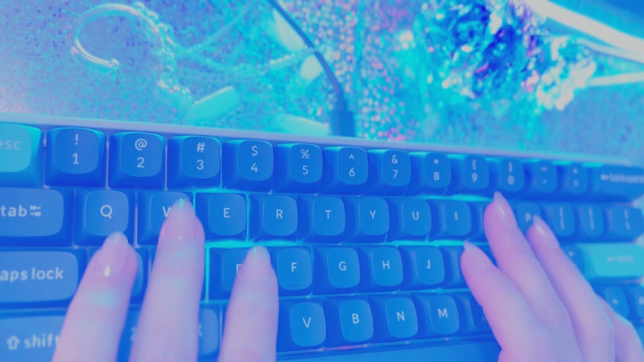ASMR🌟relaxing keyboard typing sounds😌 Sapphire switch🌟 - YouTube