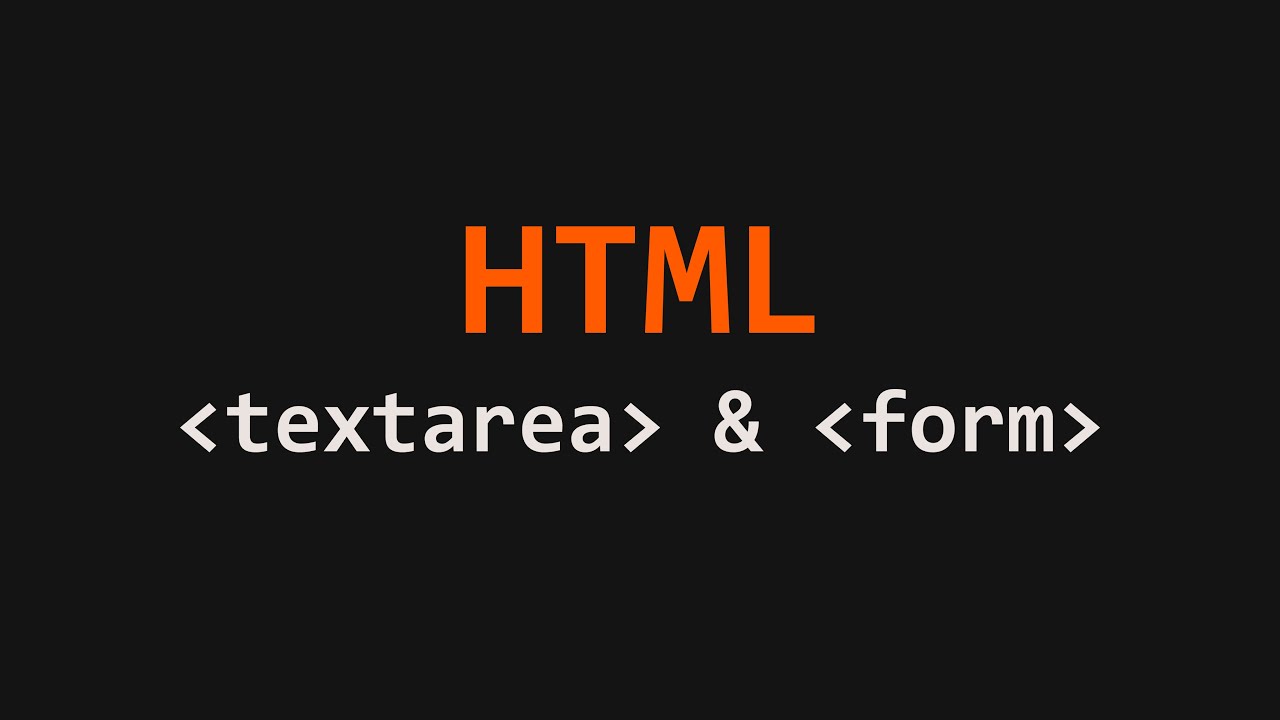 Textarea Form Attribute HTML Example YouTube Textarea Form Attribute HTML Example YouTube
