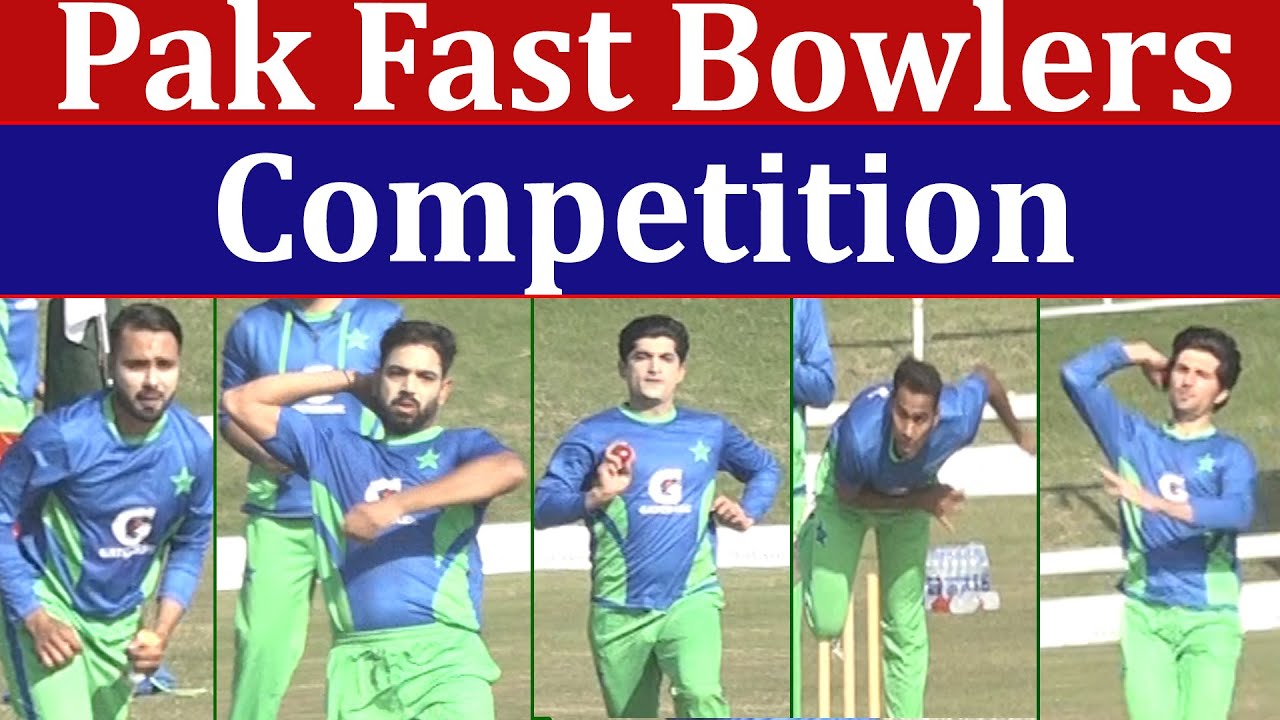 Pakistan team fast bowlers kee aik sath bowling - YouTube