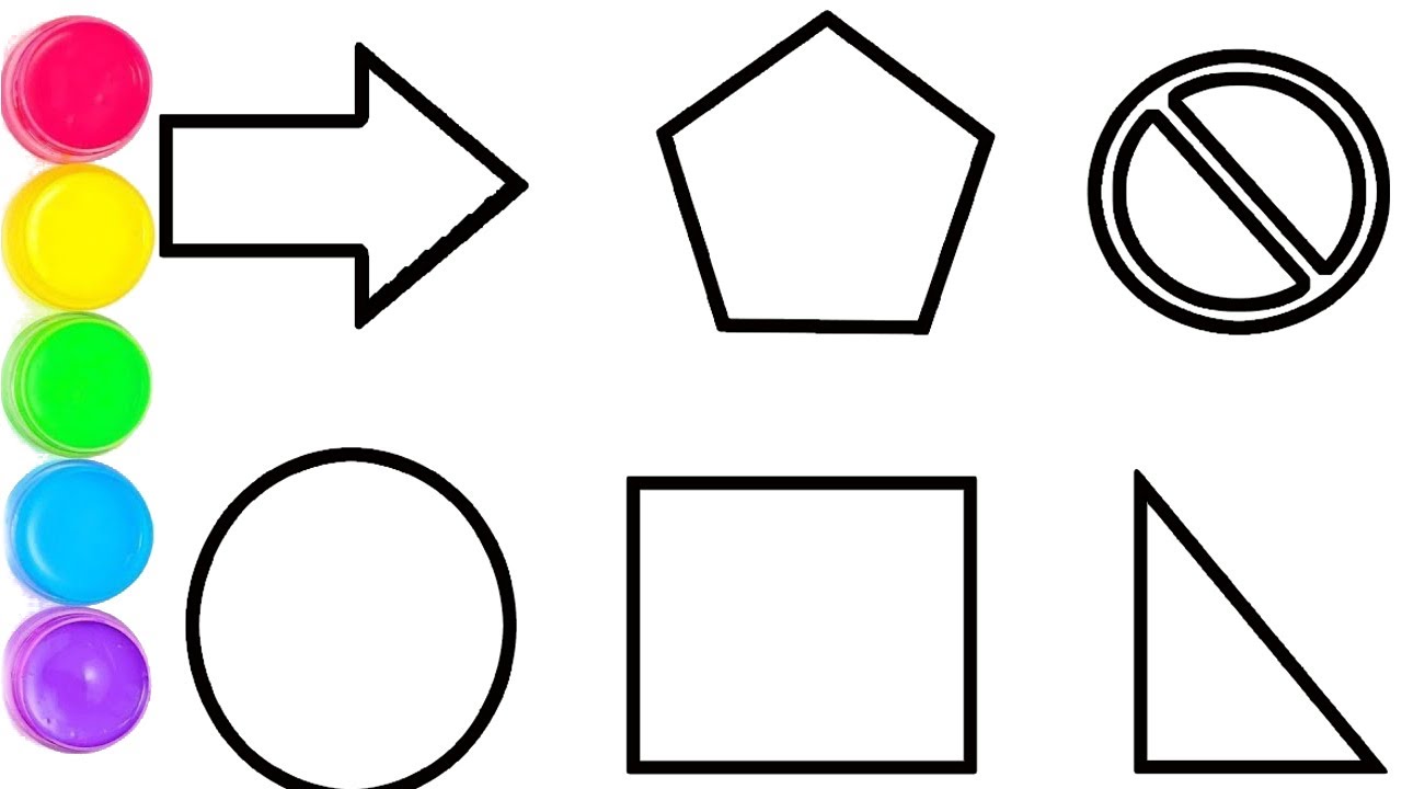 Learn New Shapes drawing | Bacho ke leye Colour | Toddler Learning ...