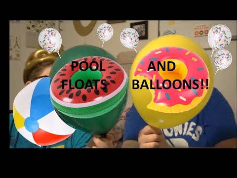 FAILED AT BLOWING UP POOL FLOATS W/HELIUM! - YouTube