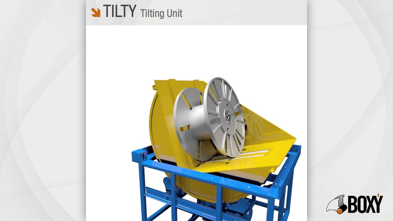 Boxy Spa - Fixed tilting unit for reels and coils Tilty - YouTube