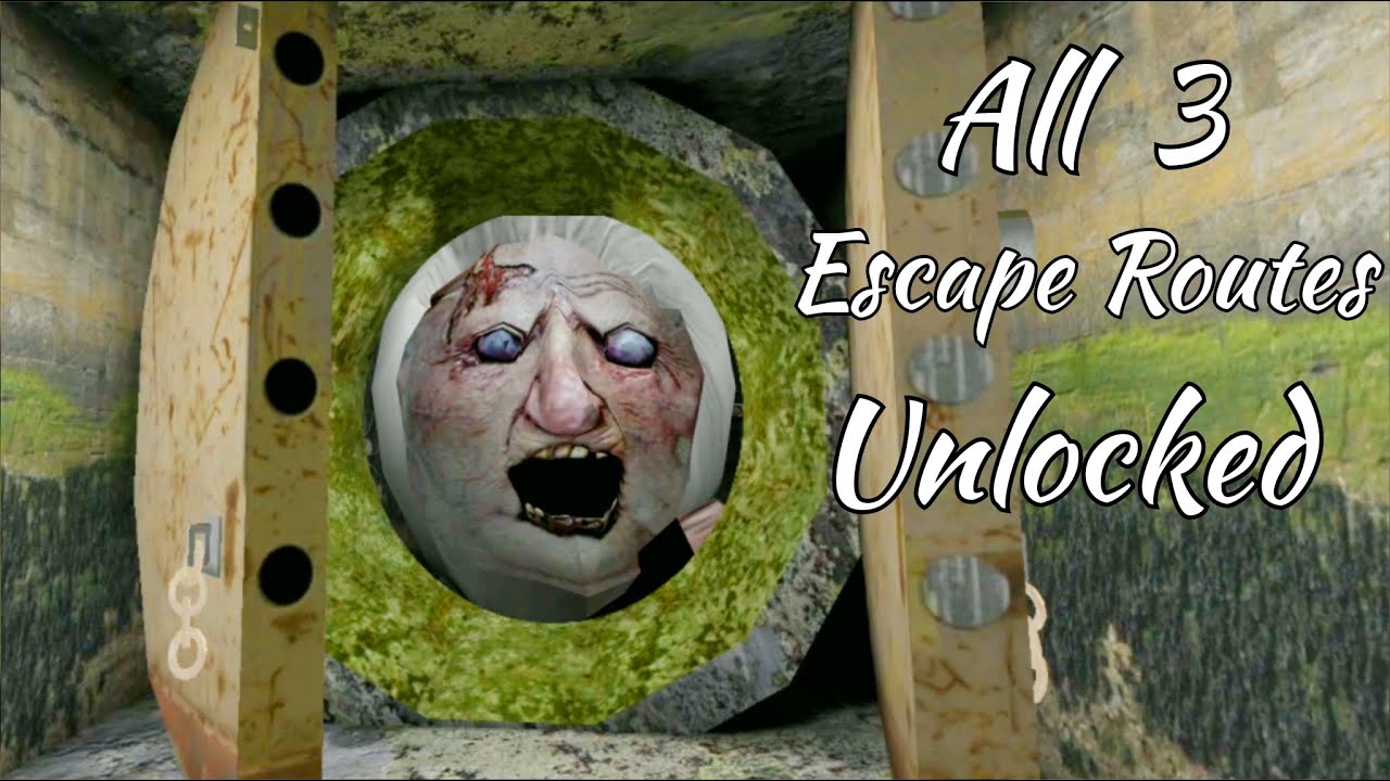 Unlocking All 3 Escape Routes In Granny Version 1.8 - YouTube
