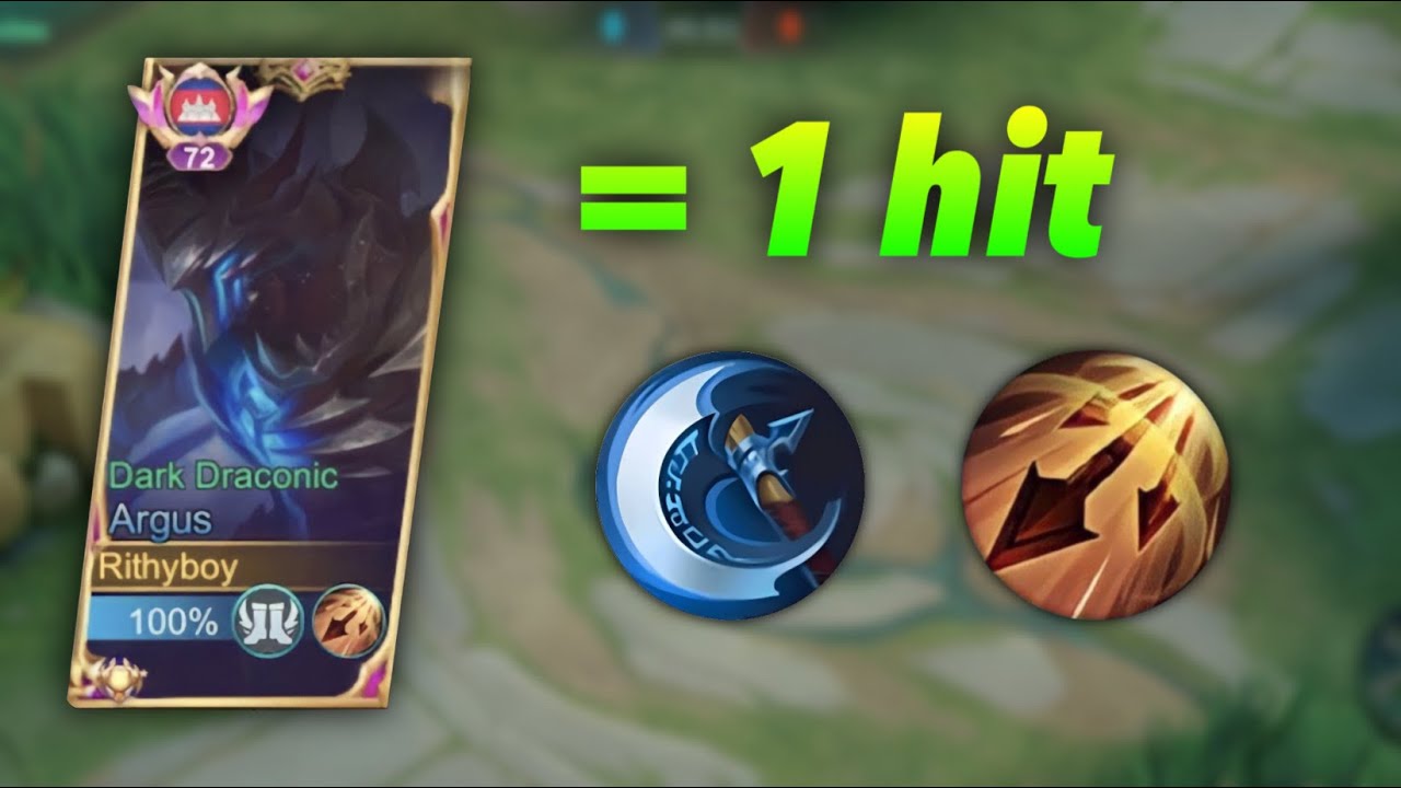 ARGUS PRO BUILD AND EMBLEM FOR ONE HIT , Mobile Legends - YouTube