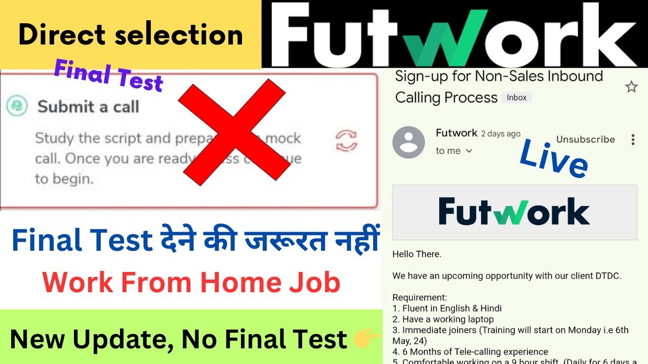 work from home jobs | futwork final test answers | final test futwork ...