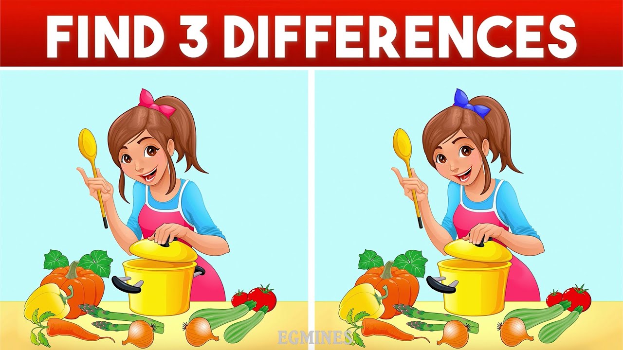 Find The Differences Puzzle With Some Good Riddles and IQ Quiz - YouTube