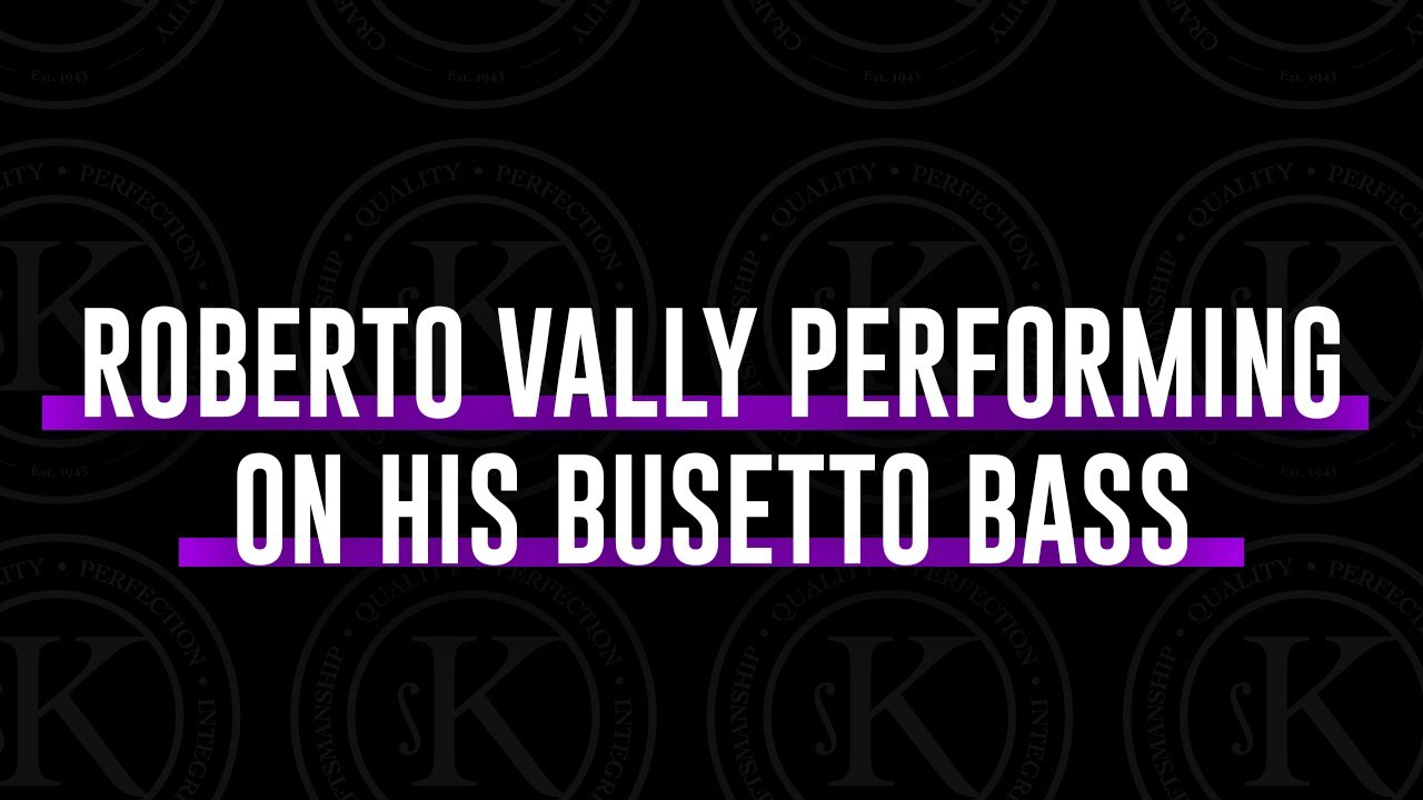 Roberto Vally Performing on His Busetto Bass at NAMM PM set - YouTube