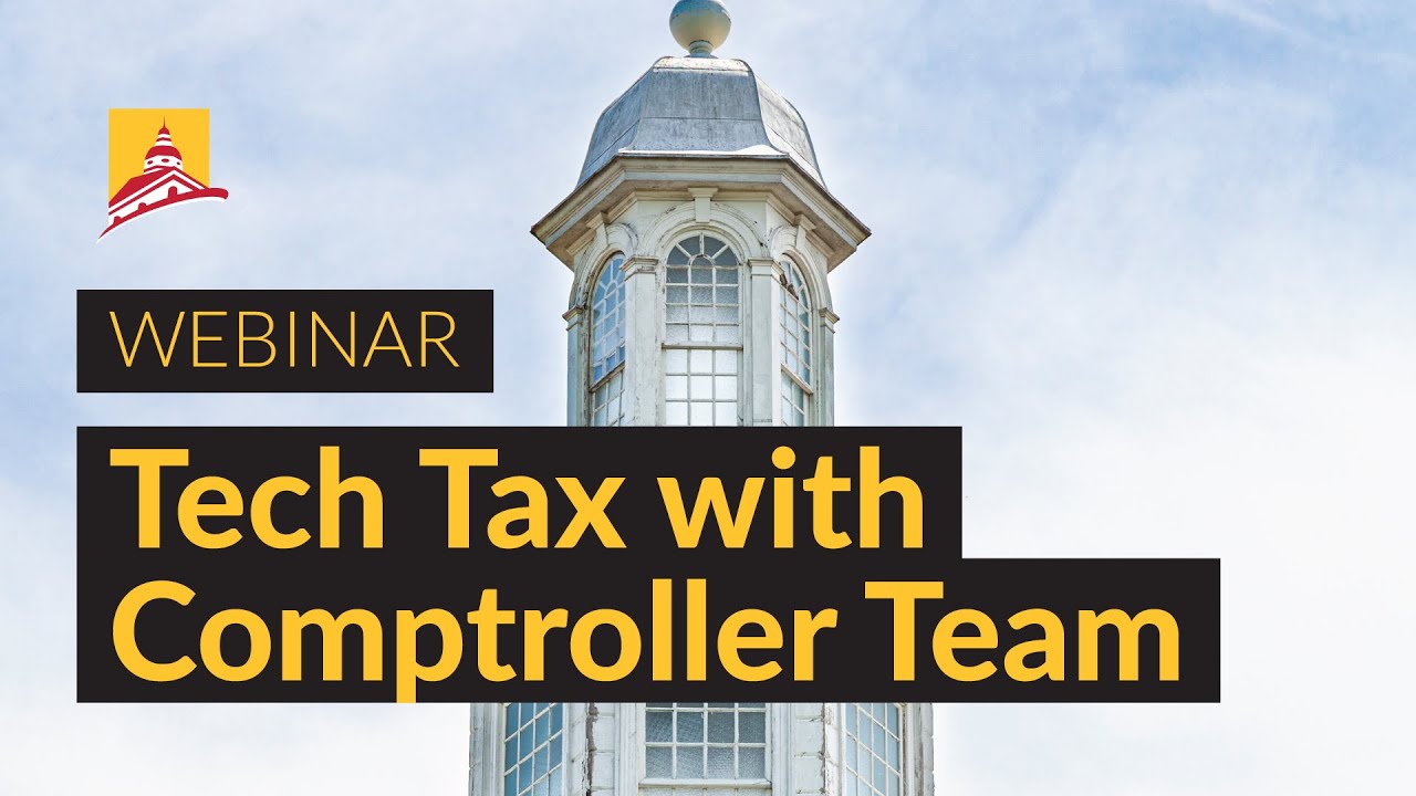 3% Tech Tax Q&A with Maryland Comptroller's Office (Session B) - YouTube