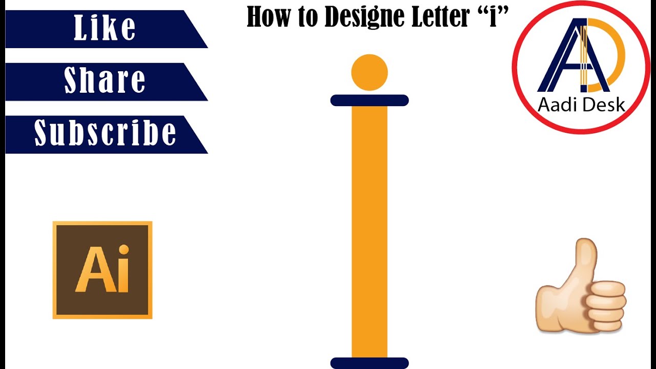 Letter i , Design, Adobe Illustrator - YouTube