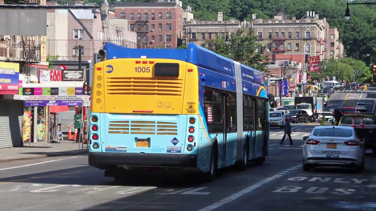 2018 New Flyer XN60 #1005 on the Bx12 Select Bus Service at 207th ...