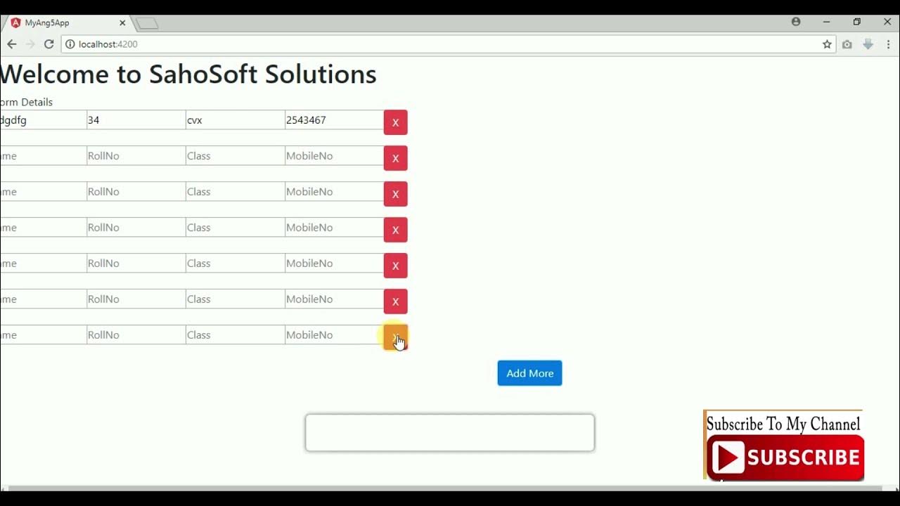 Add new rows dynamically in Angular 13 : Angular 13 Tutorial in Hindi - YouTube