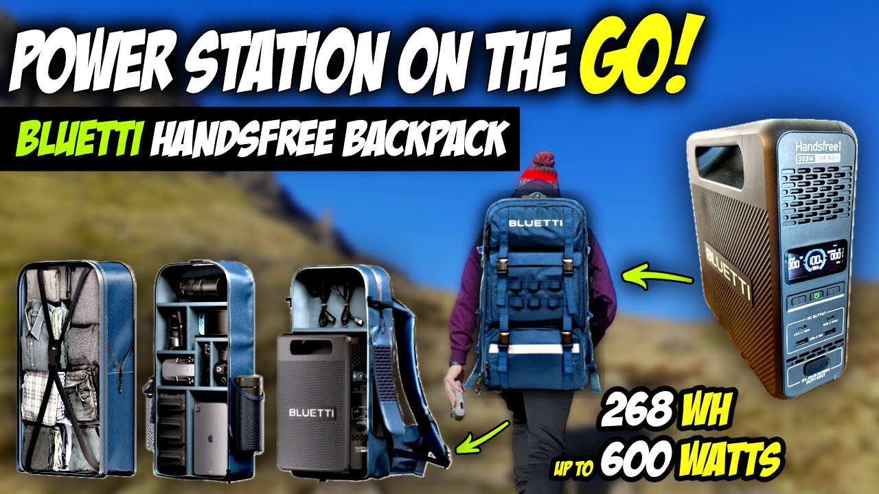 Big Power ANYWHERE! Bluetti Handsfree Backpack Power Station Full ...