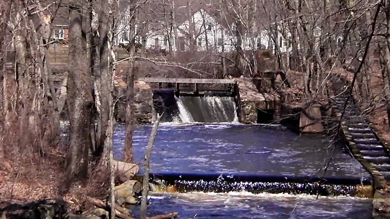 Town River at the Iron Works Parkland - Bridgewater, MA - YouTube