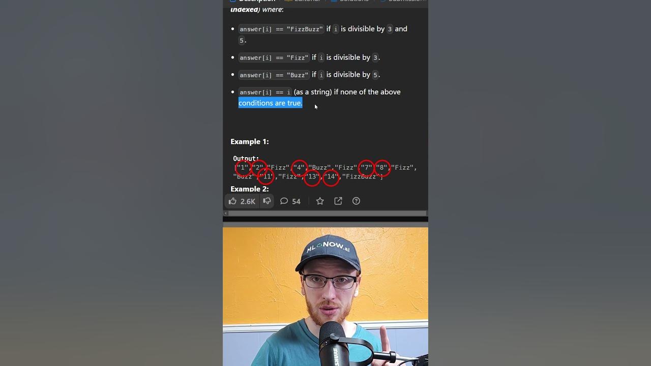 The Most Classic Coding Question! | FizzBuzz - Leetcode 412 - YouTube