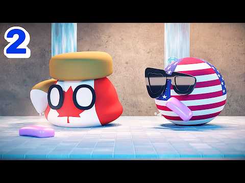 COUNTRIES IN PRISON: Shower Time | Countryballs Animation