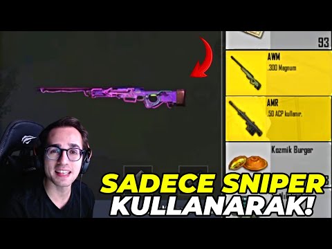 SADECE SNIPER KULLANARAK WIN ALMAK? (ÇİFT AWM YAPTIM) PUBG MOBILE