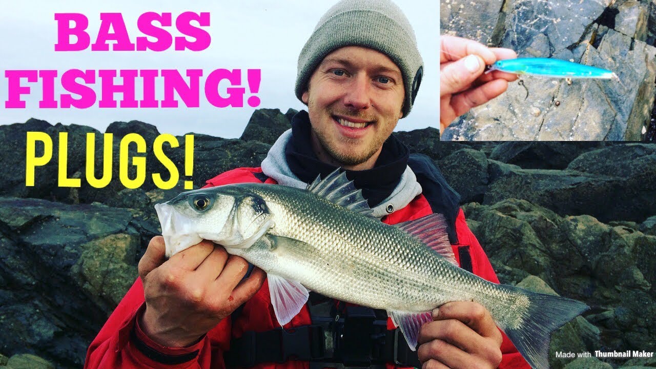 BASS FISHING With Shallow Diving Plugs! Huge Waves! - YouTube